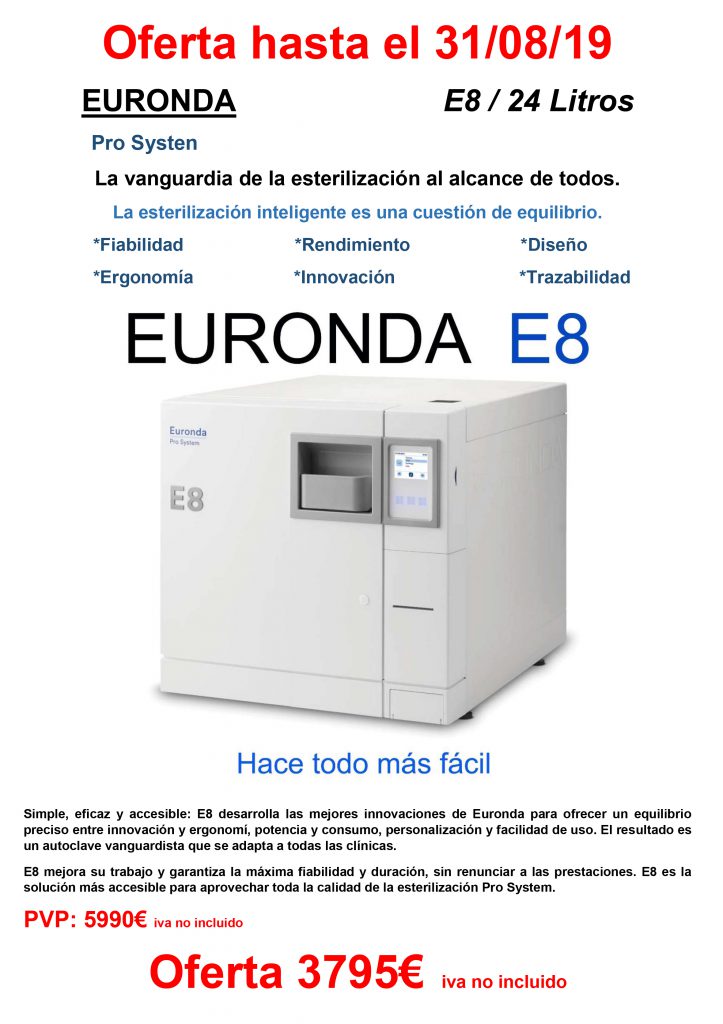 Oferta Autoclave Euronda E8 24 Litros - Rogersan